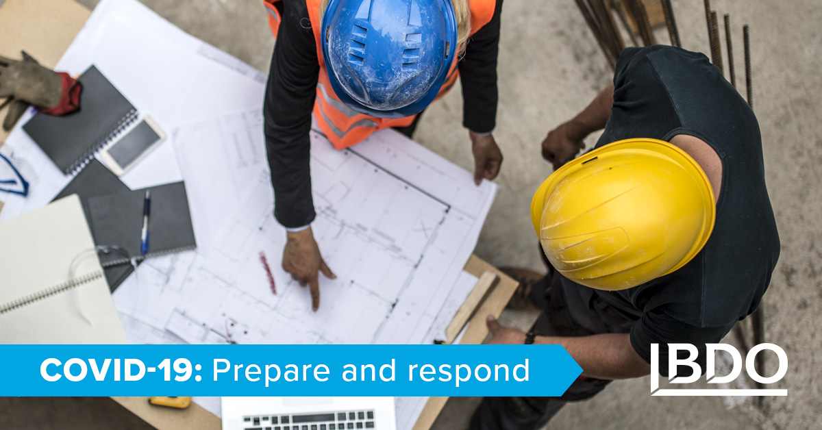 Construction and COVID-19: 5 next steps | BDO Canada