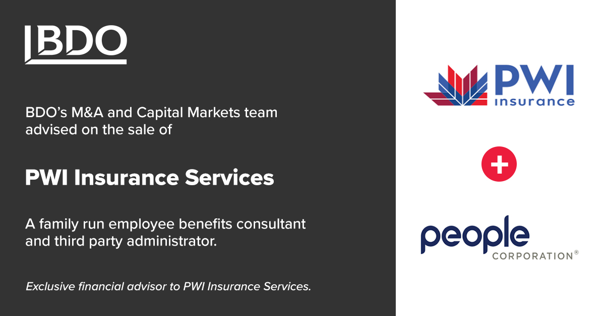 BDO Deals - PWI Insurance | BDO Canada