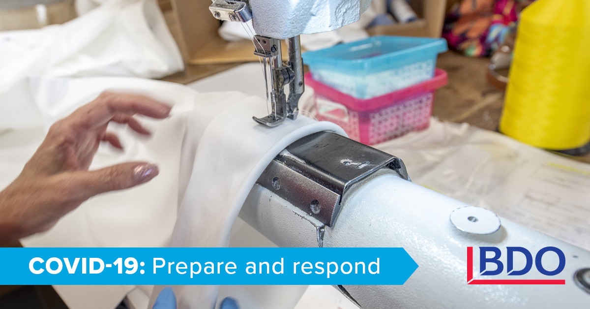 Manufacturing government incentives – COVID19 | BDO Canada