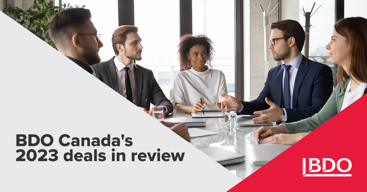 BDO Deals – Year in review | BDO Canada
