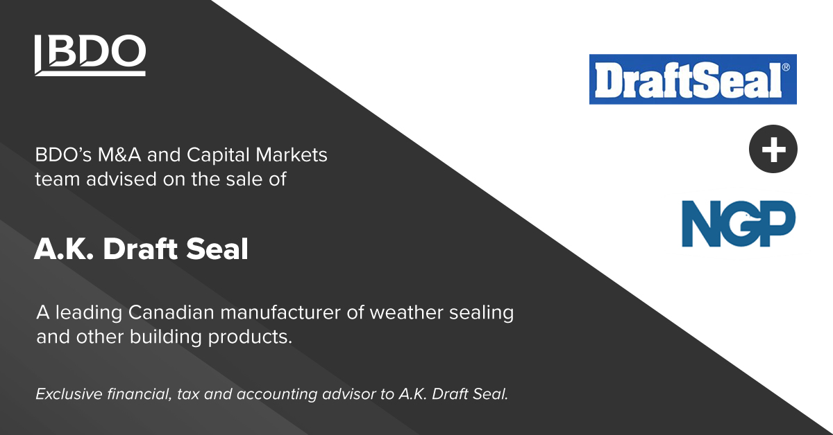 BDO Deals – A.K. Draft Seal | BDO Canada