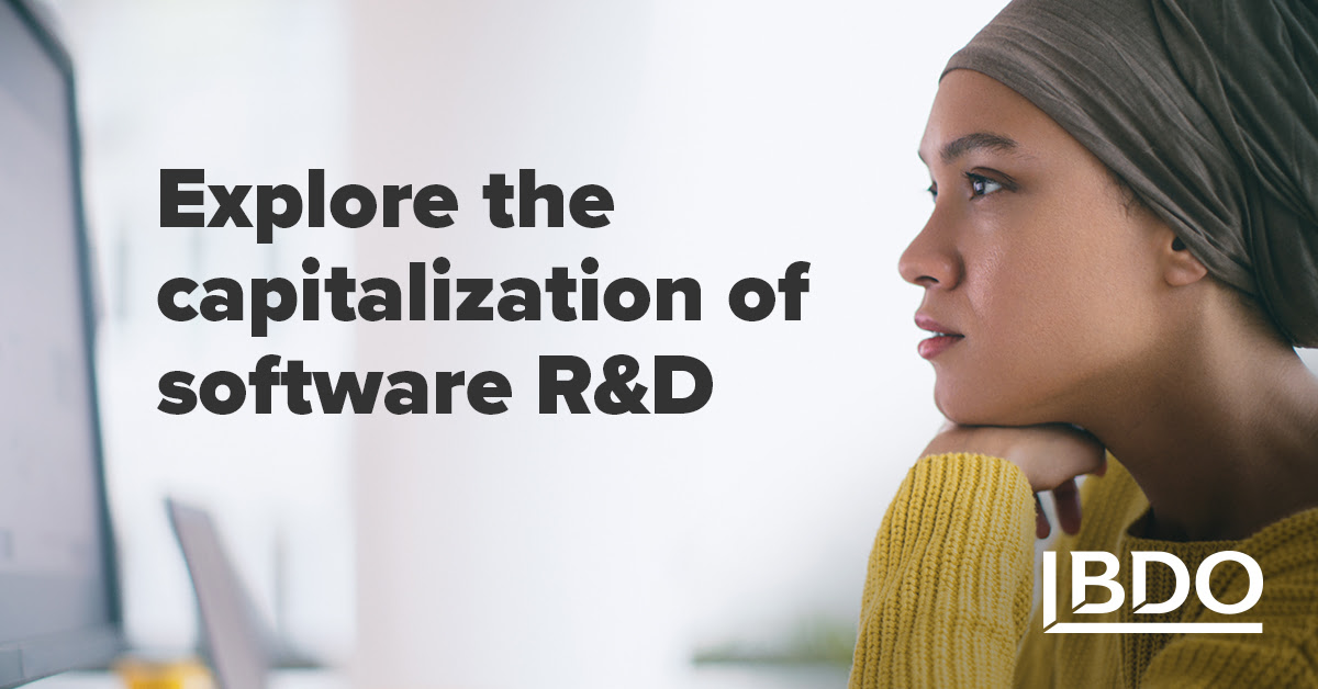 Should you capitalize software R&D | BDO Canada