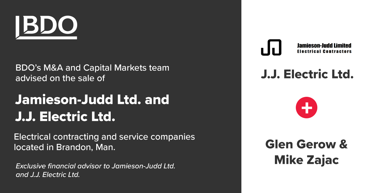 BDO Deals - Jamieson Judd | BDO Canada