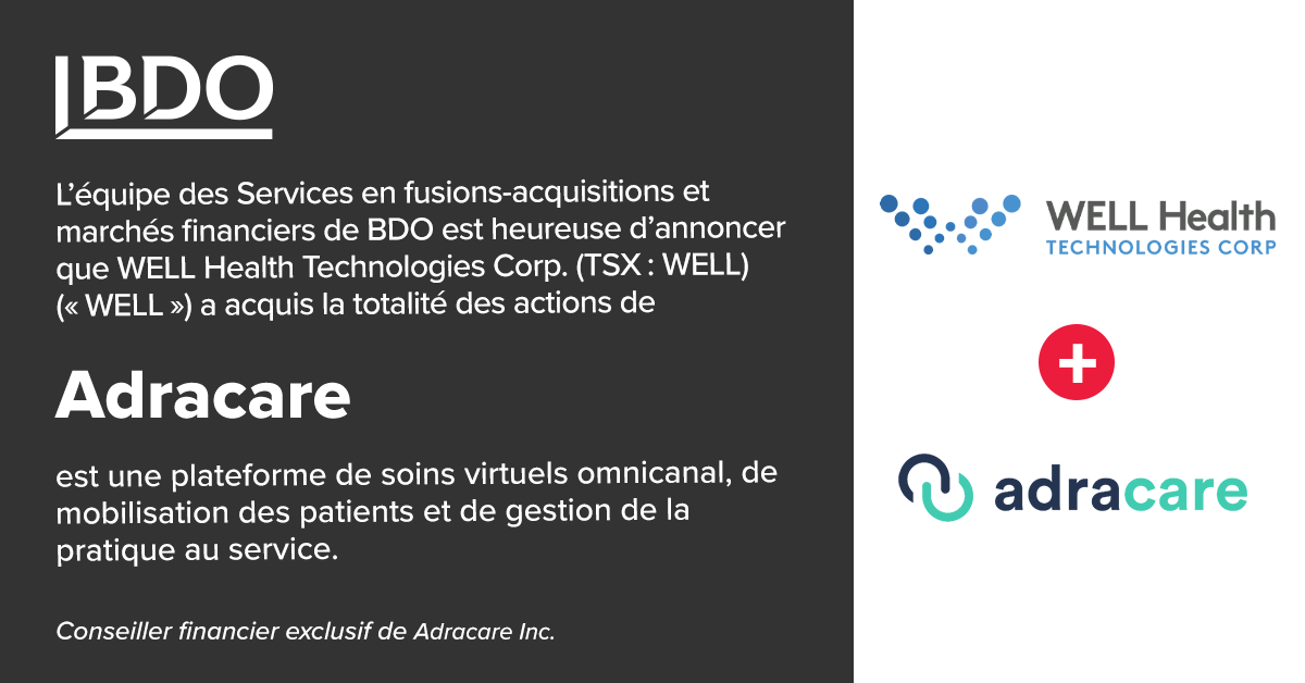 BDO Deals - Adracare Inc. | BDO Canada